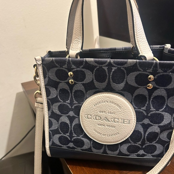 Coach | Bags | Coach Dempsey Denim Tote 22 | Poshmark